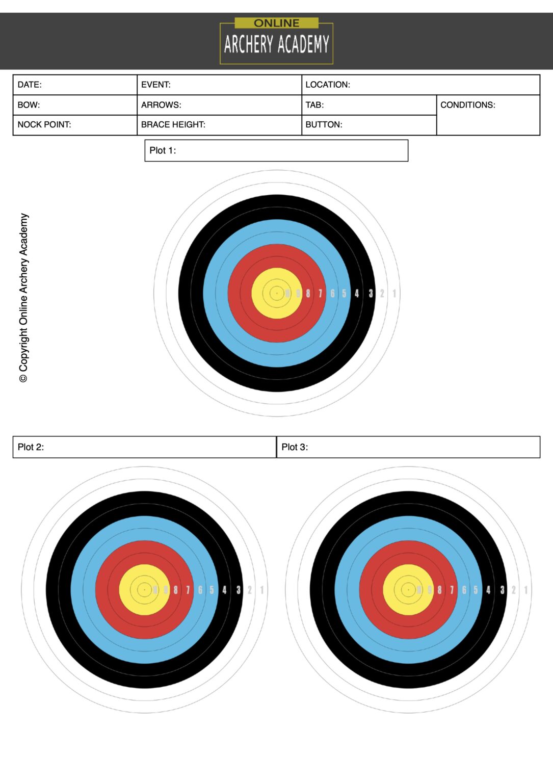 Archery Score Sheet PDF's - Printable Score Cards for Free