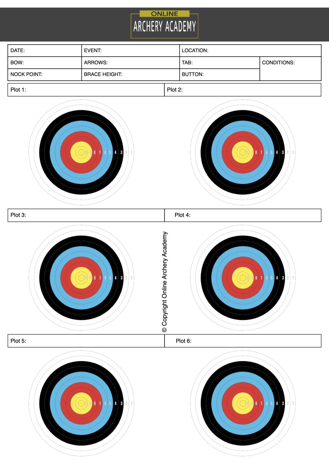 Archery Score Sheet PDF's - Printable Score Cards for Free
